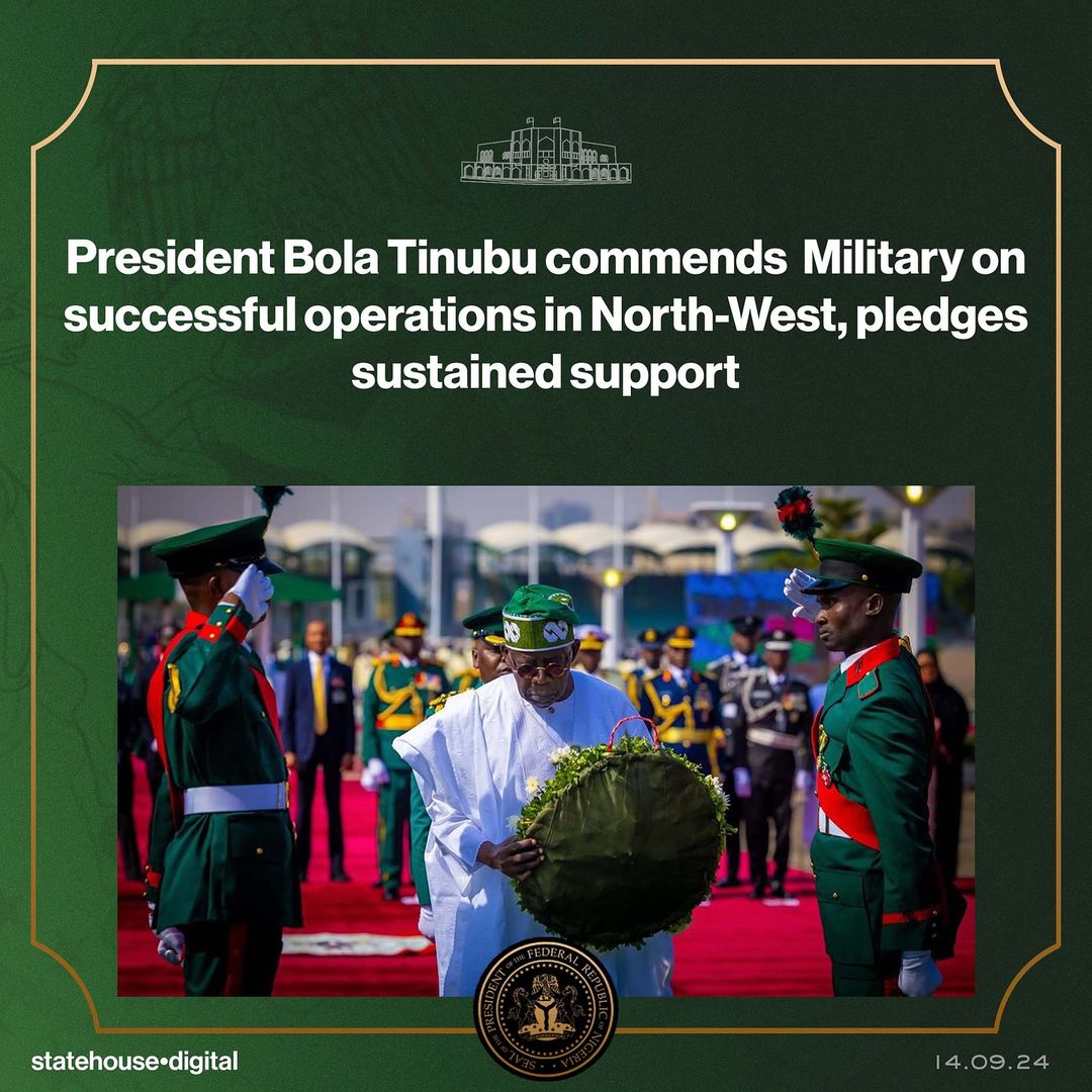 Tinubu Lauds Military Success Against Terrorism